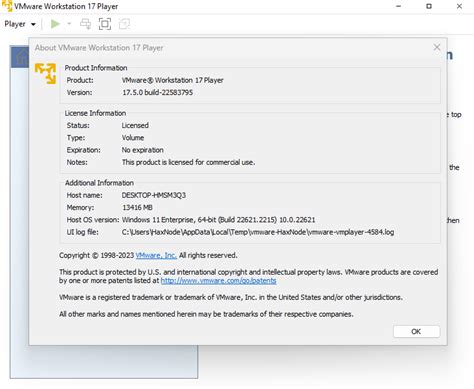 Download Vmware Workstation Player V175 Build 22583795 X64