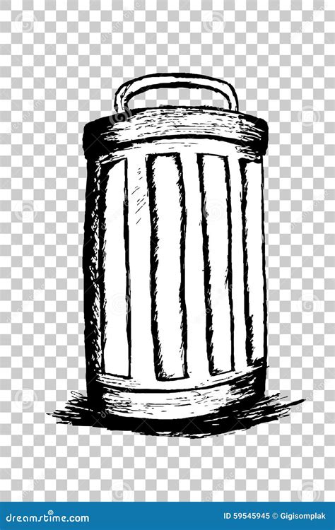 Hand Draw Sketch Trash And Trash Bin Stock Vector Illustration Of Dirt Conceptual