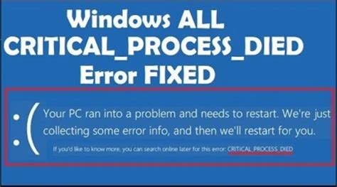 Lỗi Critical Process Died Stop Code Trong Win 10 7 Cách Fix