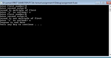 Write A C Program To Calculate Second Number Is Multiple Of First