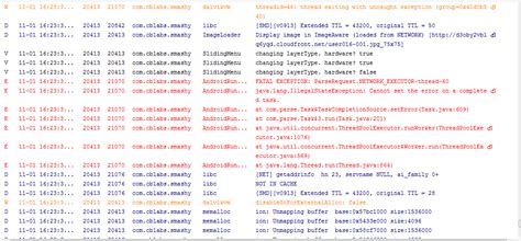 Android Fatal Exception Parserequestnetworkexecutor Thread 60