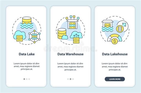 Data Repositories Onboarding Mobile App Screen Stock Illustration Illustration Of Presentation