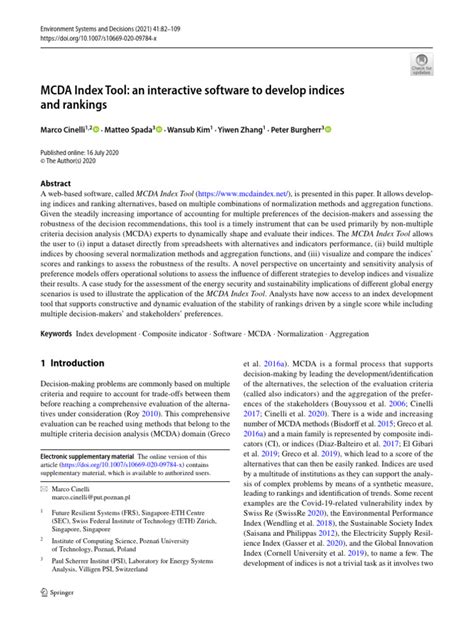 Mcda Pdf Sensitivity Analysis
