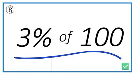 How To Calculate 3 Of 100 Three Percent Of One Hundred Youtube