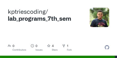 Github Kptriescodinglabprograms7thsem