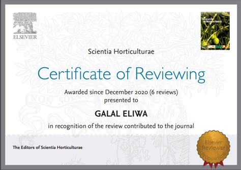 Pdf Elsevier Certificate Of Reviewing