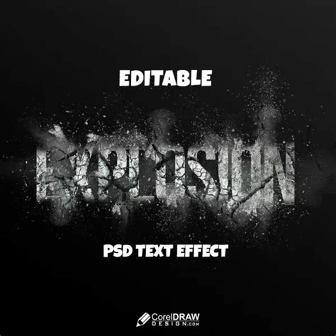 Explosion Font 2025 With Explosion Text Design Vector 2025
