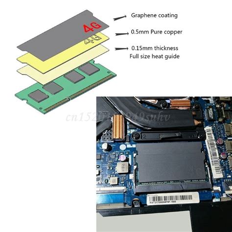 Pure Copper Graphene Laptop Memory Heatsink Coolin Vicedeal