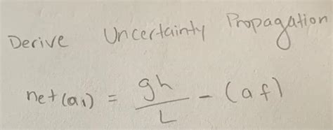 Solved Derive Uncertainty Propagation gh 안 (af) net (ai) = | Chegg.com