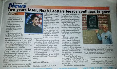 Officers Legacy Keeps Growing Dui Dwi Prevention Maryland Officer