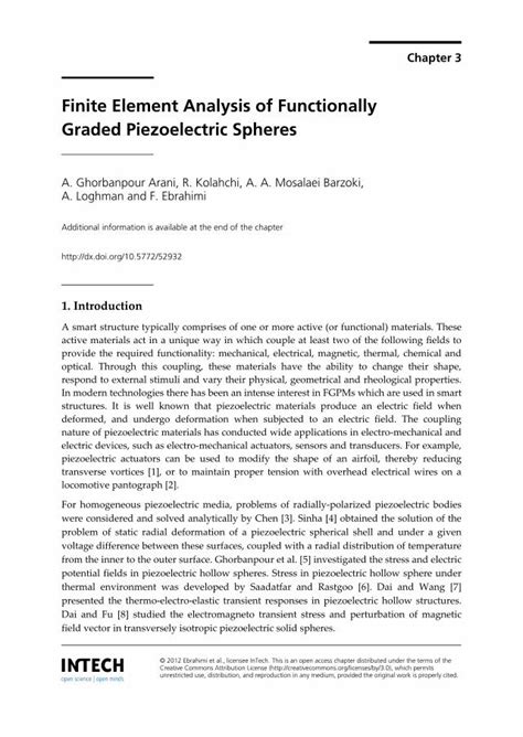 pdf finite element analysis of functionally graded techopen
