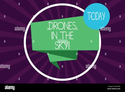 Writing Note Showing Drones In The Sky Business Photo Showcasing Aerial Helicopter Modern