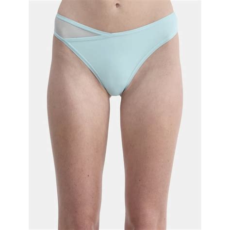 No Boundaries Micro Thong Panty With Mesh Womens And Womens Plus