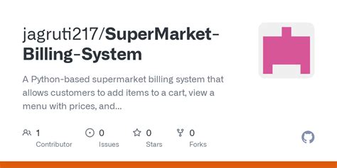Github Jagruti217 Supermarket Billing System A Python Based Supermarket Billing System That