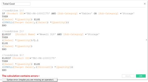 Calculation Error Maybe You Are Missing An Operator