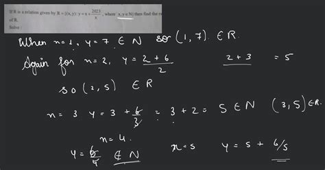 If R Is A Relation Given By R Left X Y Y X Frac 2023 X Right W