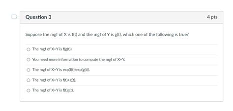 Solved If You Are Able To Calculate The Moment Generating Chegg