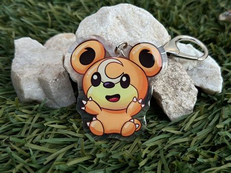 Teddiursa 216 Chibi Keychain 2 Fan Art Cute Foodie Sticker