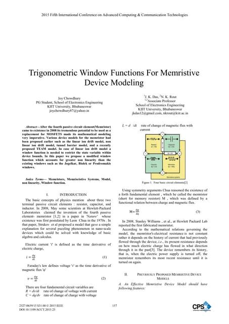 Memristor Modeling Using Pspice Pdf
