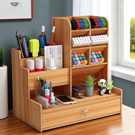 Wooden Desk Tidy Etsy Uk