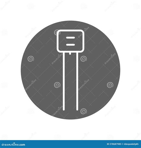Varactor Diodes Black Line Icon Pictogram For Web Page Stock Vector