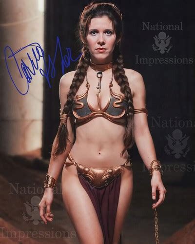 Carrie Fisher Star Wars Princess Leia Bikini Autographed 8x10 Photo