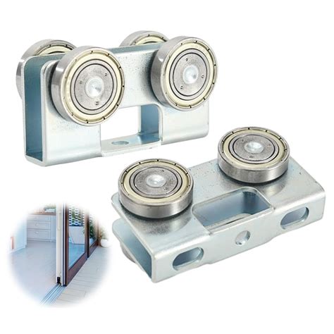 Benustra 4 Wheel Trolley Assembly Rollers 2pcs Light Duty Trolley