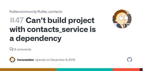 Cant Build Project With Contactsservice Is A Dependency · Issue 47 · Fluttercommunityflutter
