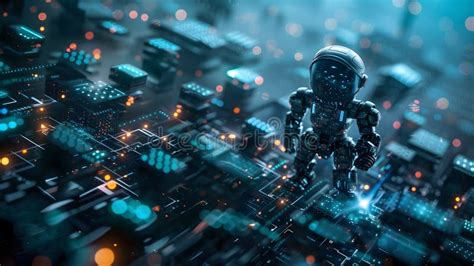 Search Engine Robot Sorting Through Layers Stock Illustration