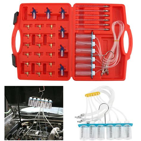 Identify Flow Meter Car Tool 6 Cylinder Leak Off Injector Adaptor Set Accessories Tester Kit