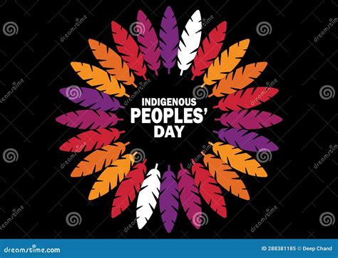 Indigenous Peoples Day Vector Template Design Illustration Stock