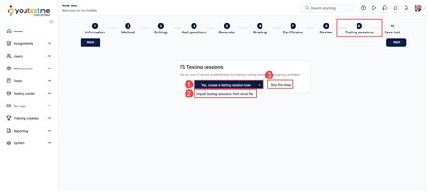 How To Create A Testing Session Youtestme