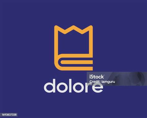 추상적인 책과 크라운 로고 디자인 유니버설 도서관 서점 교육 간판 창조적 인 왕 여왕 기호입니다 벡터 그림 로고에 대한 스톡