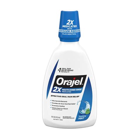 Orajel Antiseptic Mouth Sore Rinse For Canker Sores And Gum Irritation