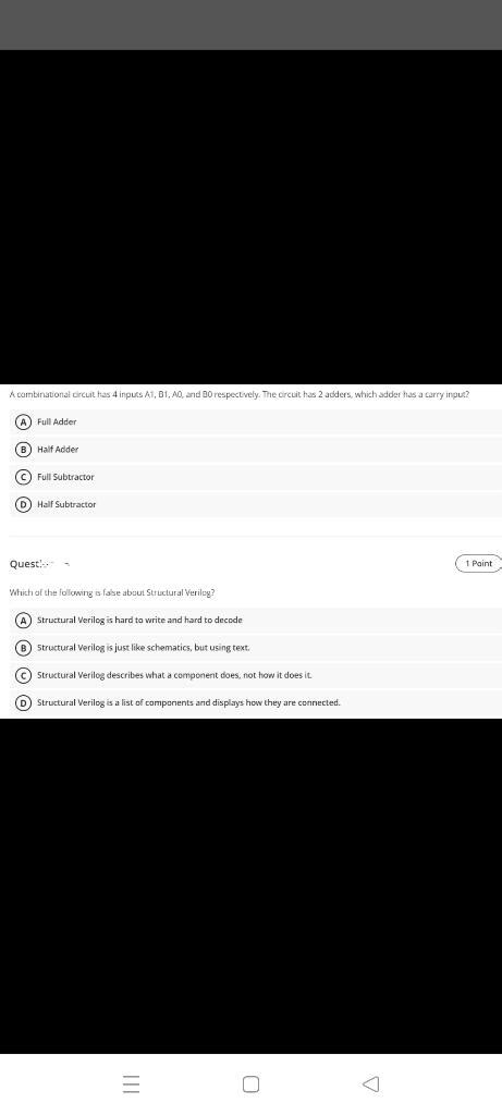 Solved A Combinational Circuit Has 4 Inputs A1 B1 Ao And