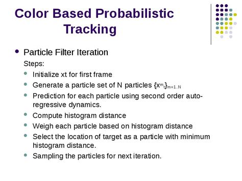 object tracking using particle filter