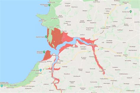 Map Shows The Areas Of Devon That Could Be Underwater By 2050 Devon Live