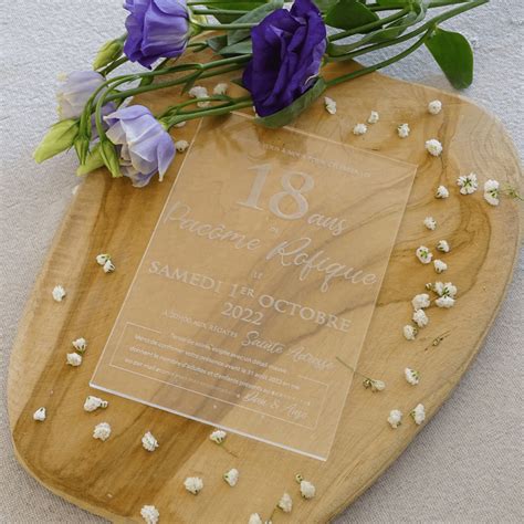 Invitations Anniversaire En Plexiglass 1000moments