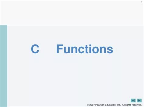 PPT C Functions PowerPoint Presentation Free Download ID