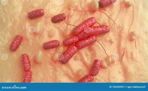 Coliform Microorganism On Human Skin Macro Shot Stock Illustration 105516451