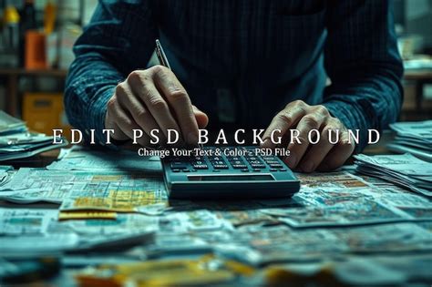 Man Calculating Bills Premium Ai Generated Psd