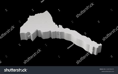 Eritrea D Map Geography Cartography Topology Stock Illustration Shutterstock