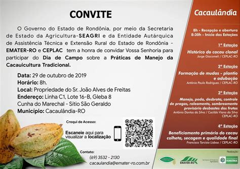 AgroRondônia Eventos Dia de Campo Práticas de Manejo da