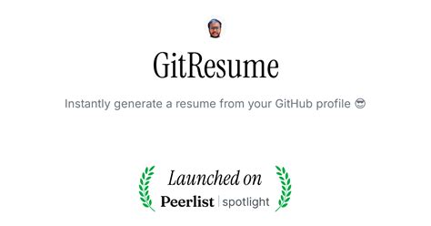 Gitresume Peerlist