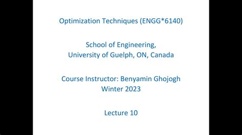 Optimization Techniques W2023 Lecture 10 Distributed Optimization And Non Smooth Optimization