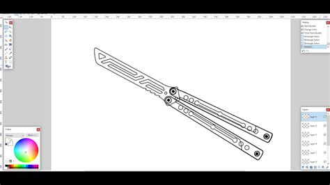 Butterfly Knife Template At Aiden Ann Blog
