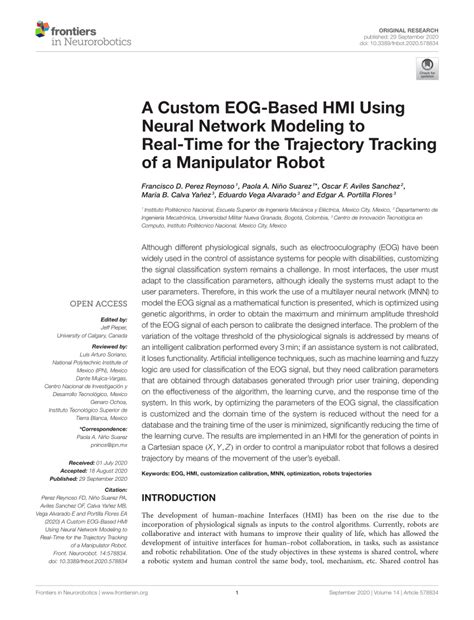 pdf a custom eog based hmi using neural network modeling to real time