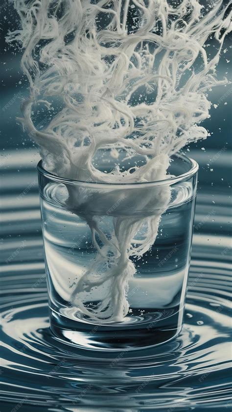 Premium Photo White Pigment Diffusing With Water