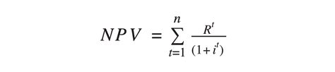 Net Present Value Formula