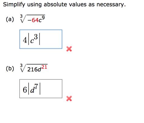 Solved Simplify Using Absolute Values As Necessary A